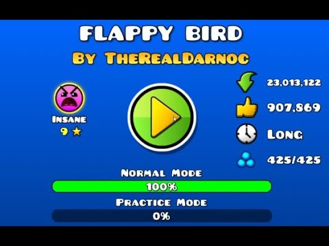 GD - Flappy Bird by TheRealDarnoc (Insane) - YouTube