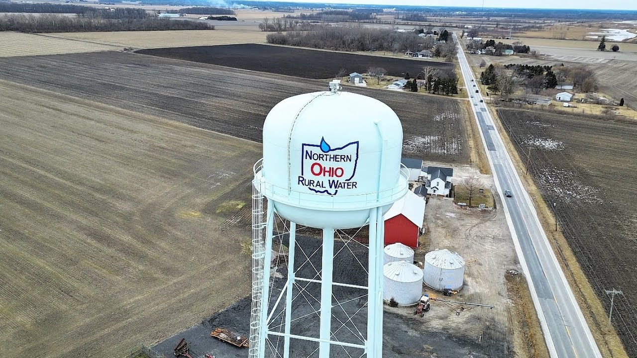 Northern Ohio Rural Watertower Vickery Sandusky County Ohio March 2025 ...