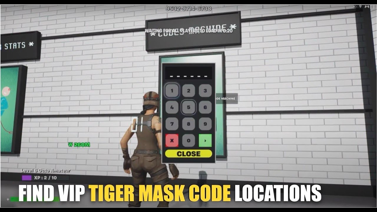 OCTO GAME 2 MAP FORTNITE CREATIVE - FIND VIP TIGER MASK CODE LOCATIONS ...