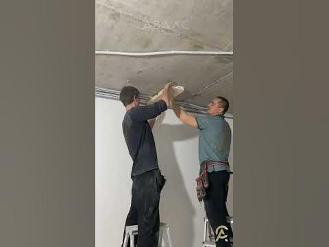 Брус закладная под шкаф/гардину #натяжнойпотолок #натяжные # ...