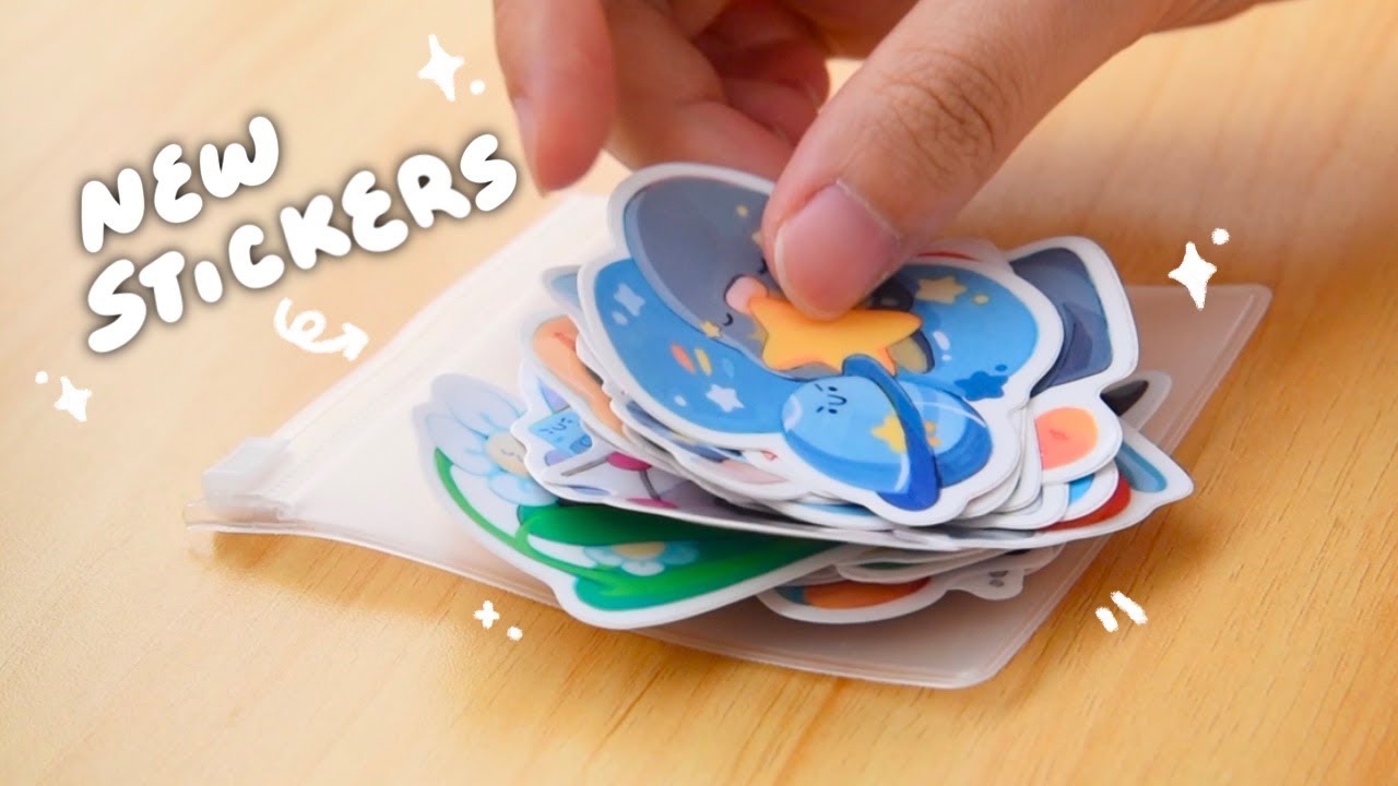 31 new stickers, preparing to pack orders, drawing with procreate ...