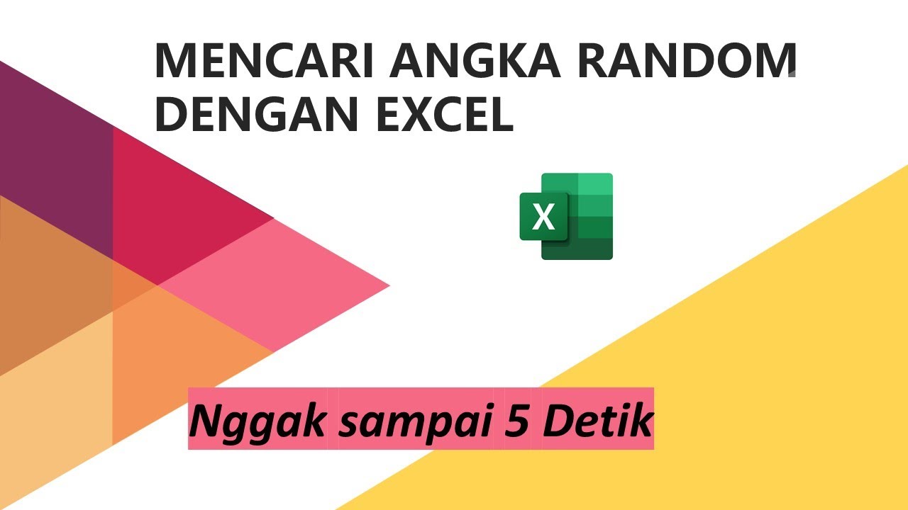 MENCARI ANGKA RANDOM DENGAN EXCEL - YouTube