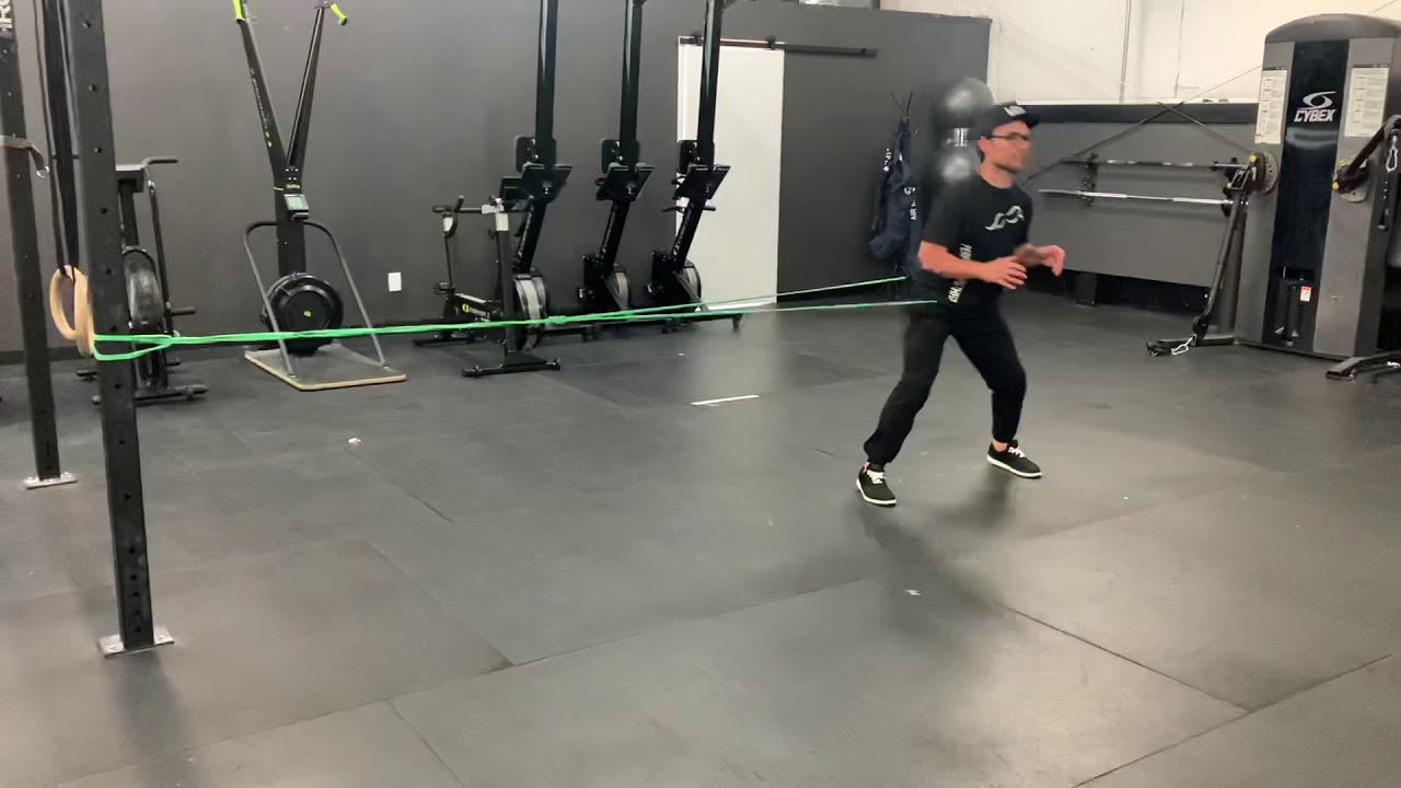 Banded lateral shuffle - YouTube