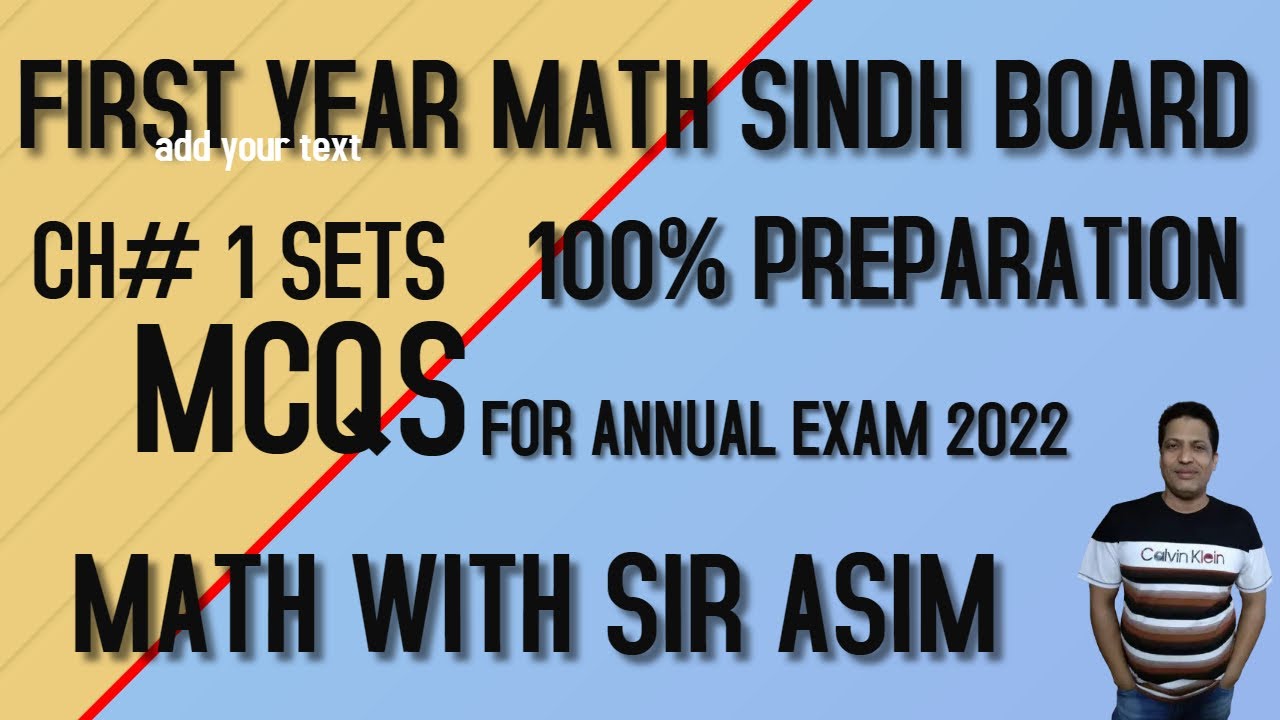 First Year Mathematics Chapter#1 (Sets) MCQS Preparation ,Lecture# 208 ...