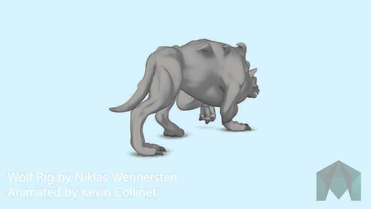 Quadruped walk cycle study - YouTube