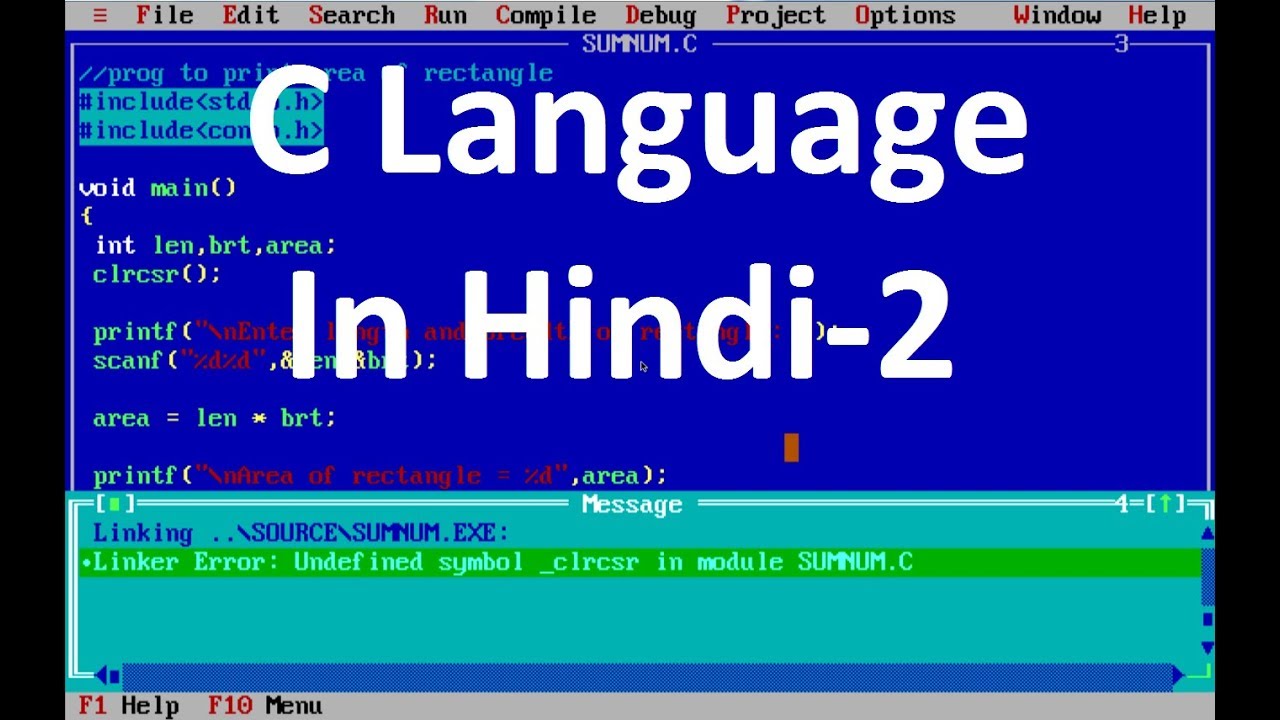 C Programming Language Tutorial In Hindi Part 2 Youtube