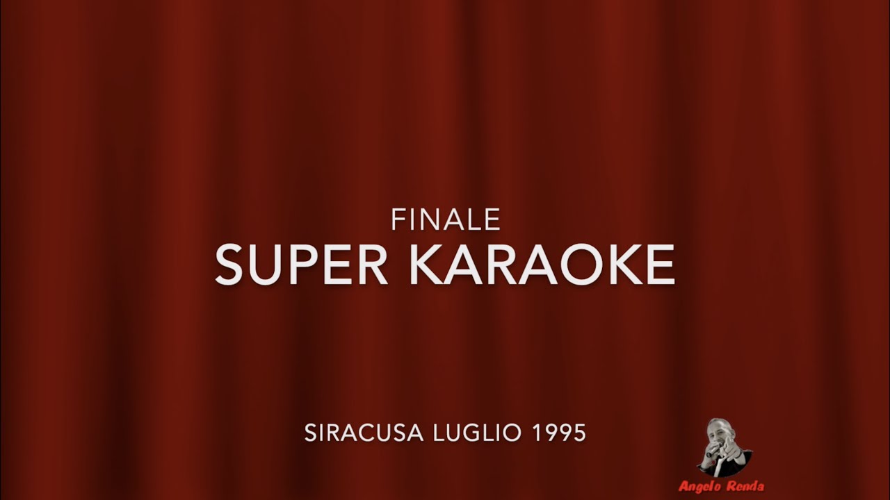 Angelo Renda - Super Karaoke - 1995 - YouTube