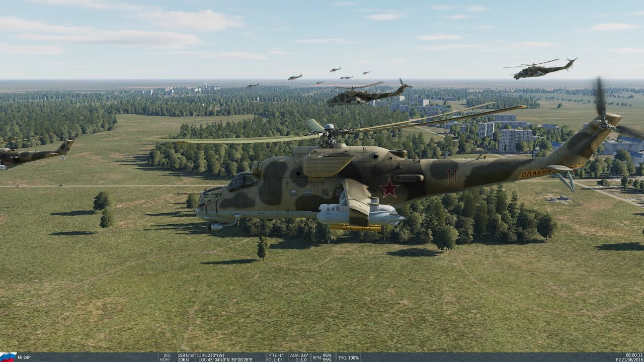 12 Ukrainian Mi-24 VS 12 Russian Mi-24 Helicopter - YouTube