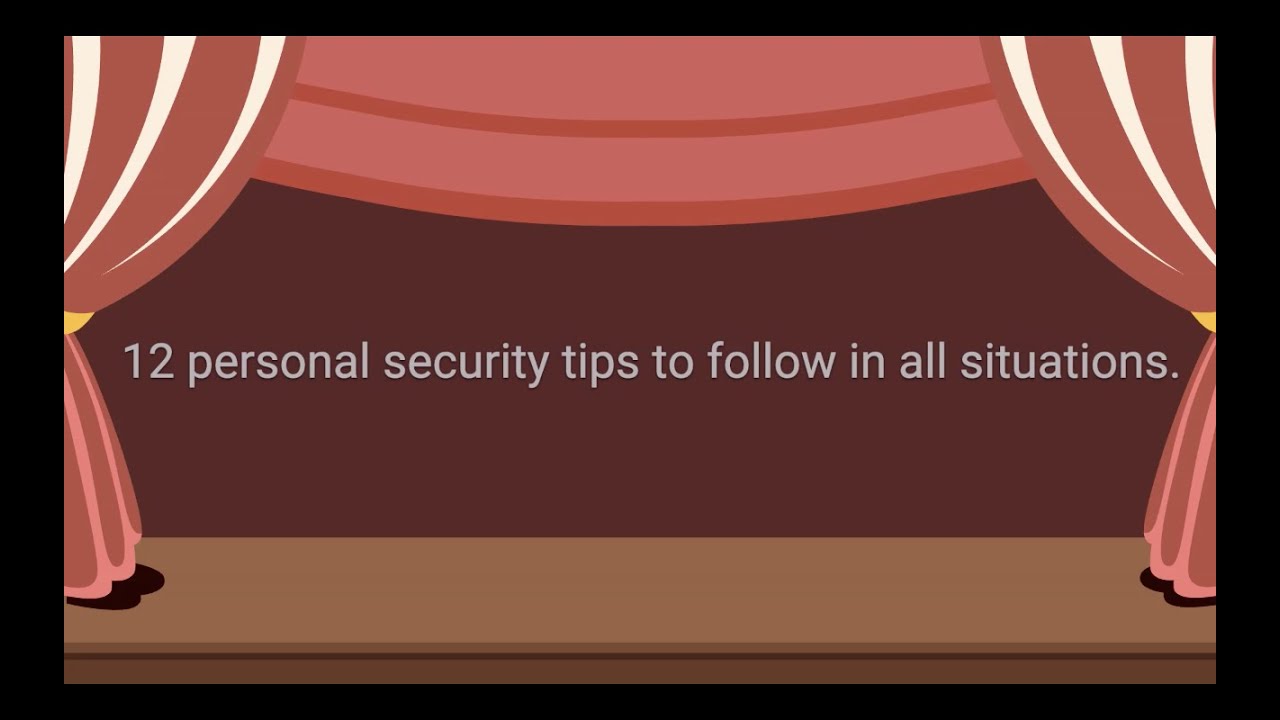 12 personal security tips to follow in all situations - YouTube