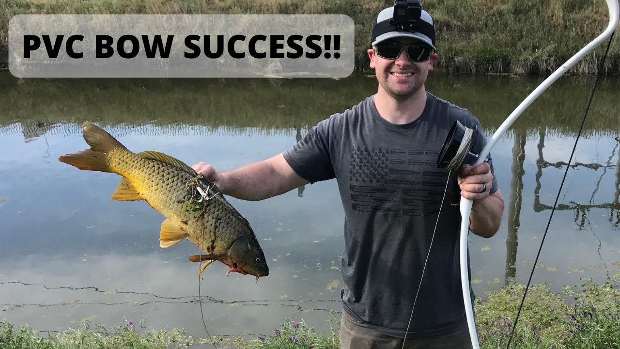 Shooting Carp With My HOMEMADE PVC Bow!!! (Success!!) - YouTube