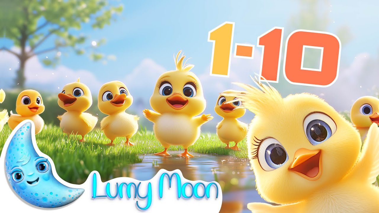 Ten Little Ducklings - Let's Count Together｜Lumy Moon ★ Nursery Rhymes ...