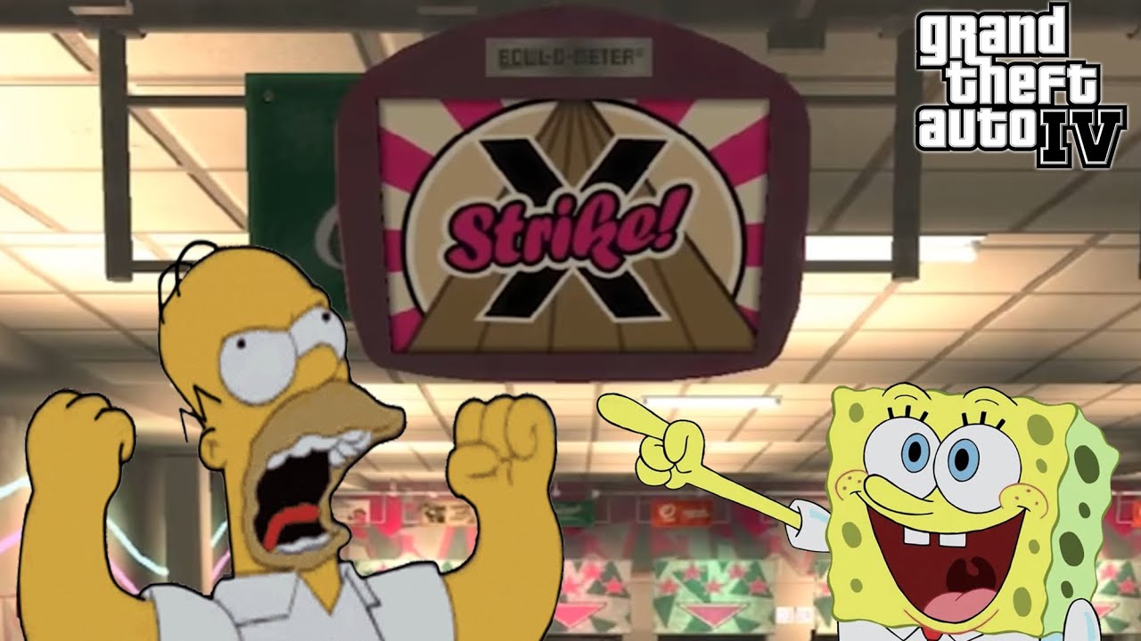 GTA IV SpongeBob and Homer go Bowling - YouTube