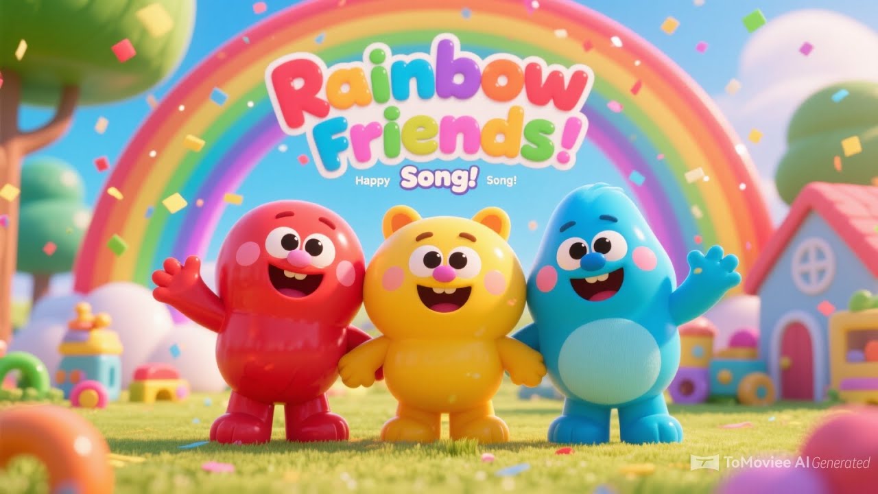 Rainbow Friends Colors Song for Kids 🌈 Learn Colors & Dance - YouTube