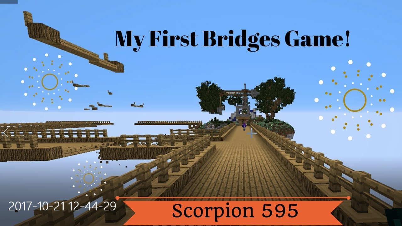 My FIrst Bridges Game in Minecraft - YouTube