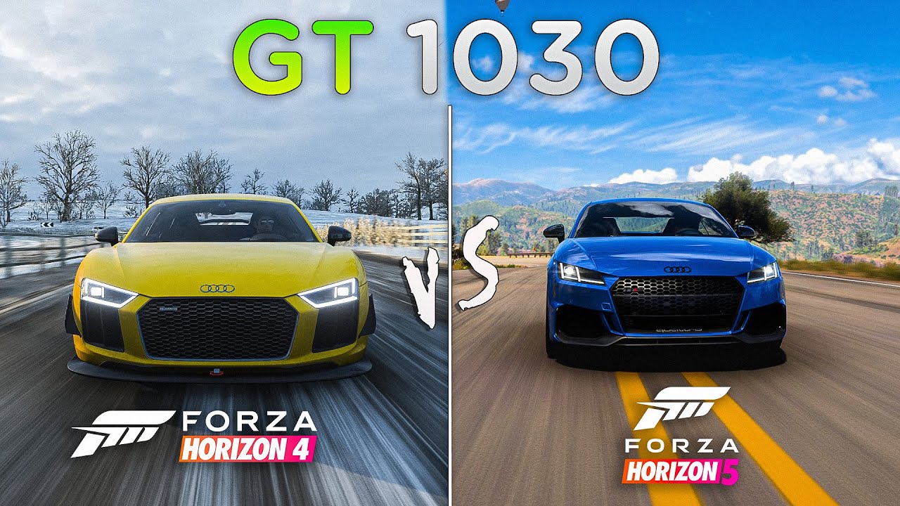 Forza Horizon 4 vs Forza Horizon 5 | GT 1030 + i5 12400F | 1080p - YouTube