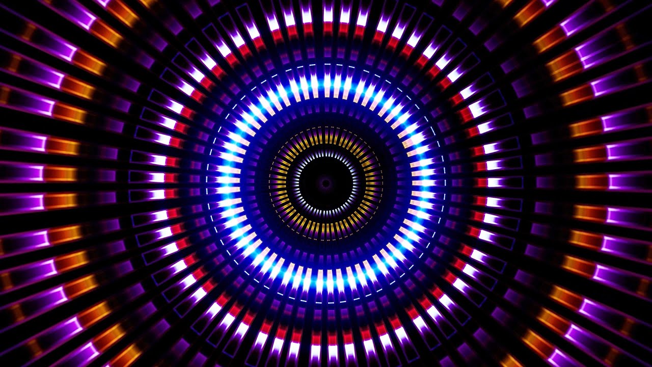 VJ Loop Background of Circle Flash Light Lamps for Music Visual Art ...