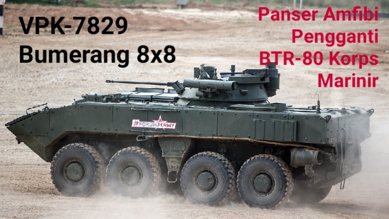 VPK-7829 Bumerang – Panser Amfibi Pengganti BTR-80A Korps Marinir - YouTube