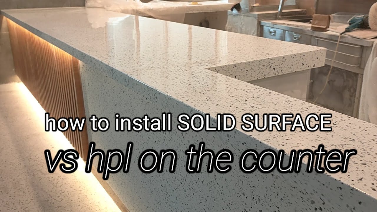 SOLID SURFACE MEJA KONTER MINIMALIS HPL|ASQII AYE - YouTube
