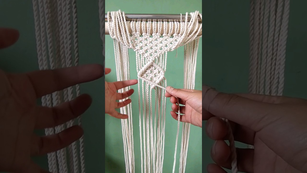 Nudo feston en macramé #nudofeston #macrame #tejidos #nudosmacrame ...