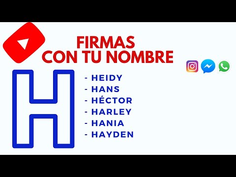 🔥 FIRMAS ELEGANTES CON H | ( Video de cómo hacer una firma ELEGANTE ...