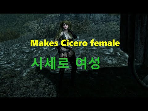 Makes Cicero female skyrim mod 시세로 여성으로 변경 - YouTube