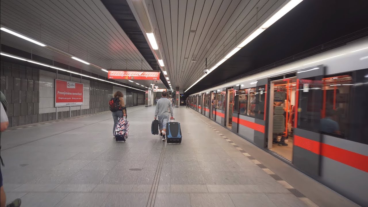 Czech Republic, Prague, metro ride from I.P. Pavlova to Pražského ...