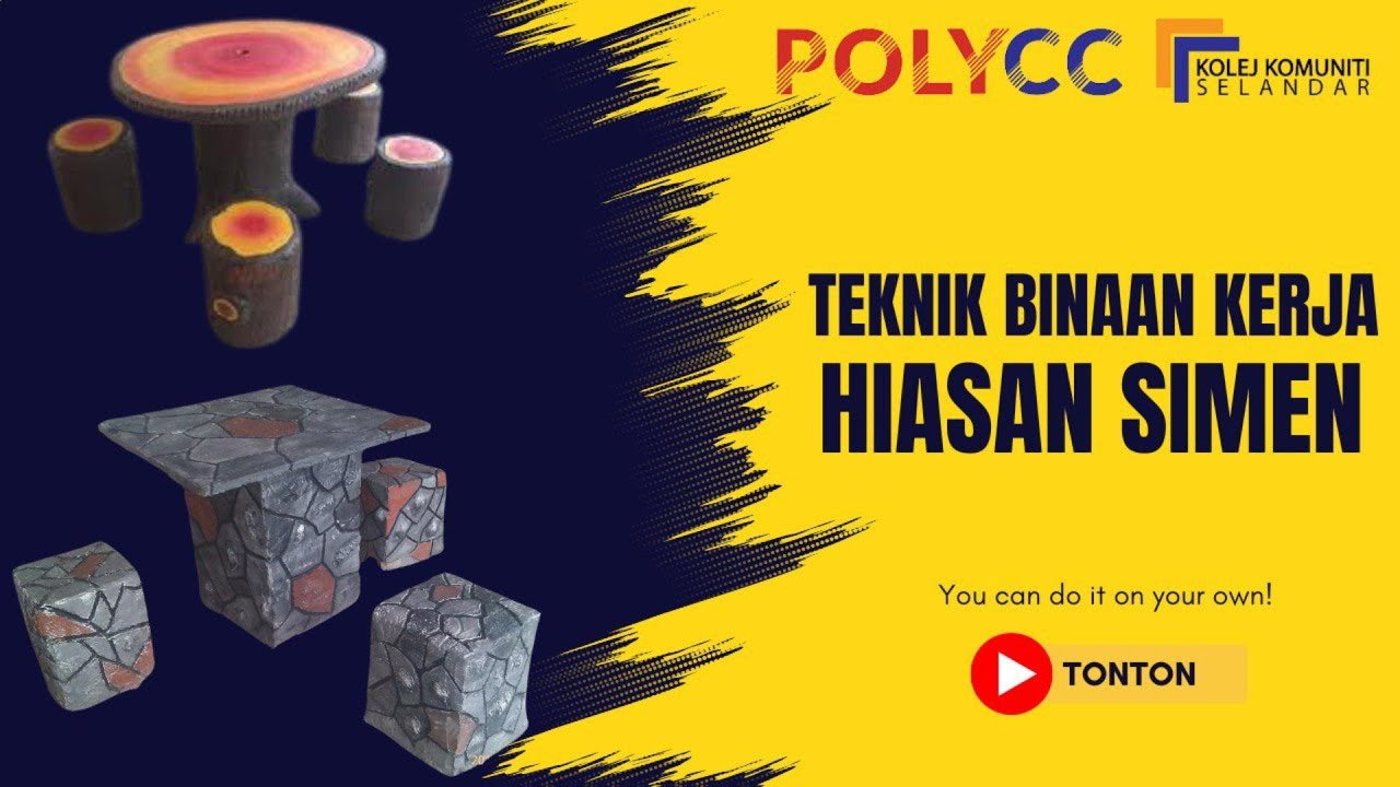 Teknik Binaan Kerja Hiasan Simen - YouTube