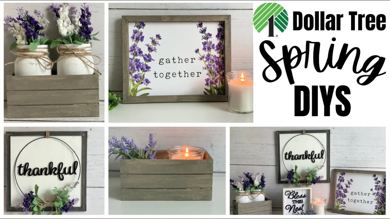 Dollar Tree DIYS | High-End Spring Farmhouse Home Decor - YouTube