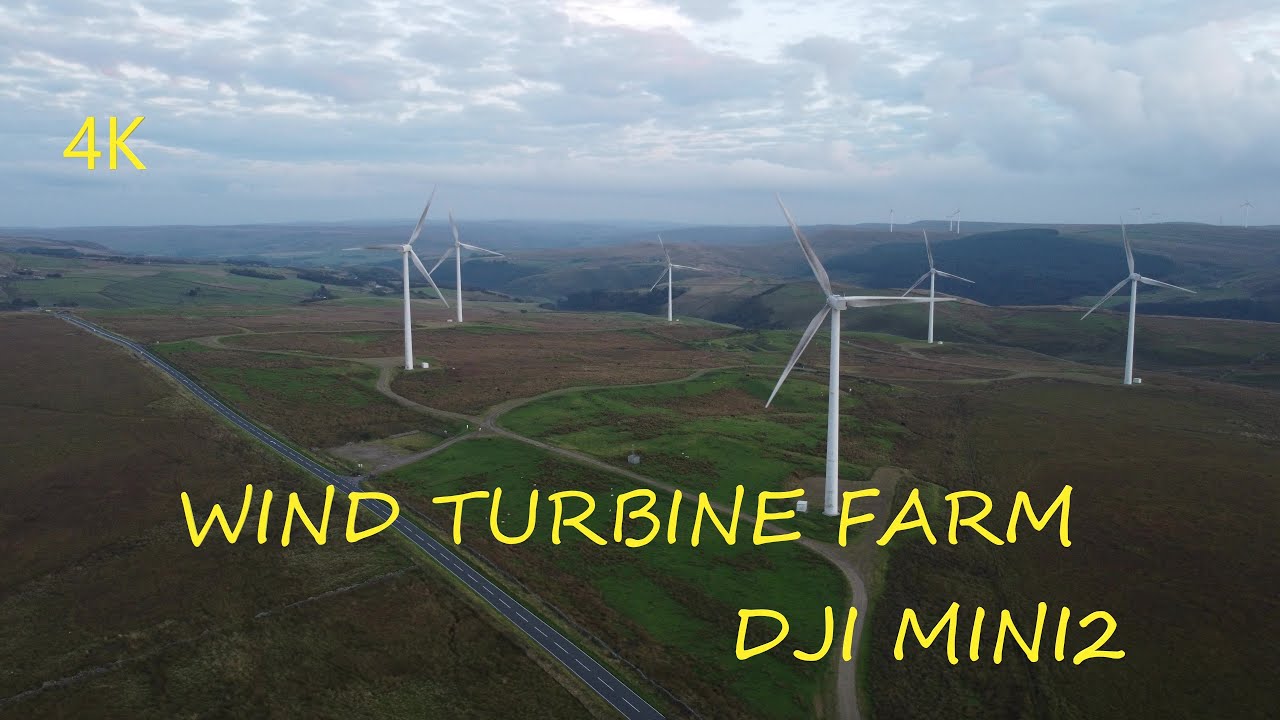 Beautiful Scenery Wind Turbine Farm Drone Footage 4K | Dji Mini 2 ...