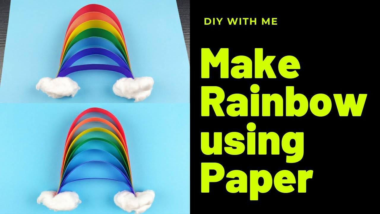 How to Make Paper Rainbow? - Origami Craft | Paper Kids Crafts | DIY ...