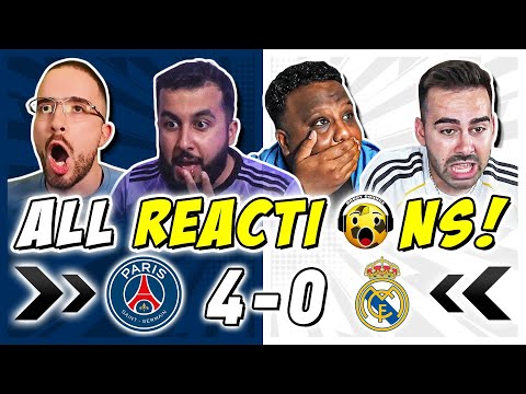 REAL MADRID + RIVAL FAN REACTIONS TO PSG 4-0 REAL MADRID | FIFA CLUB WORLD CUP FANS REACTION