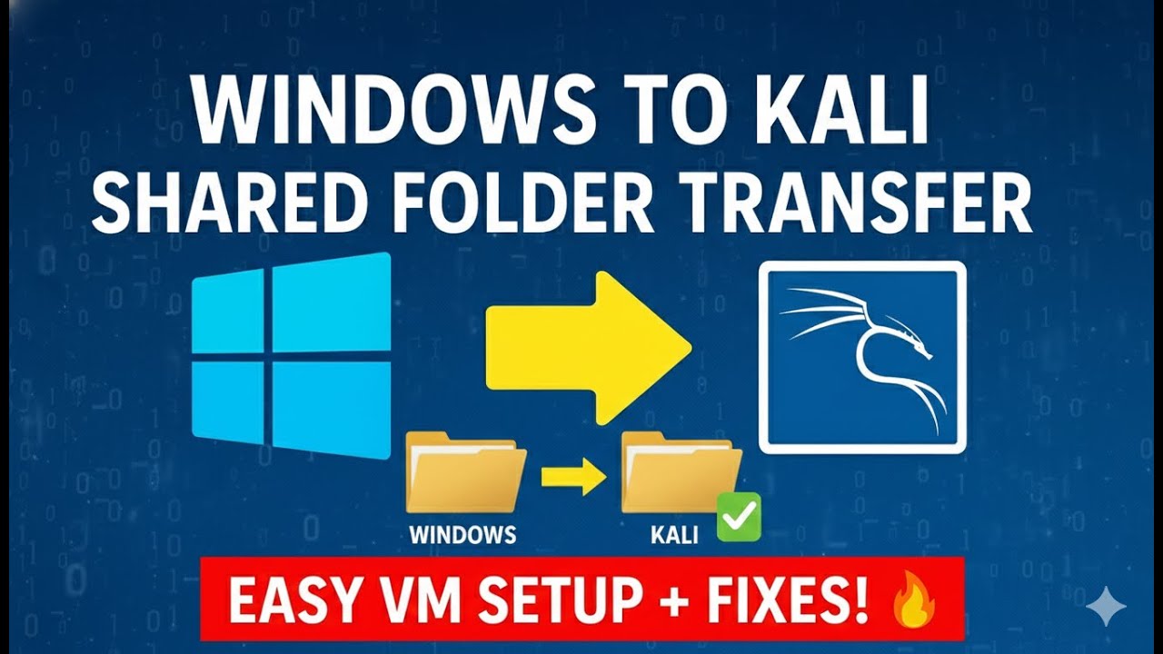 Windows Se Kali Linux Me Folder Share Kaise Kare | VMware Easy Method 👑 ...