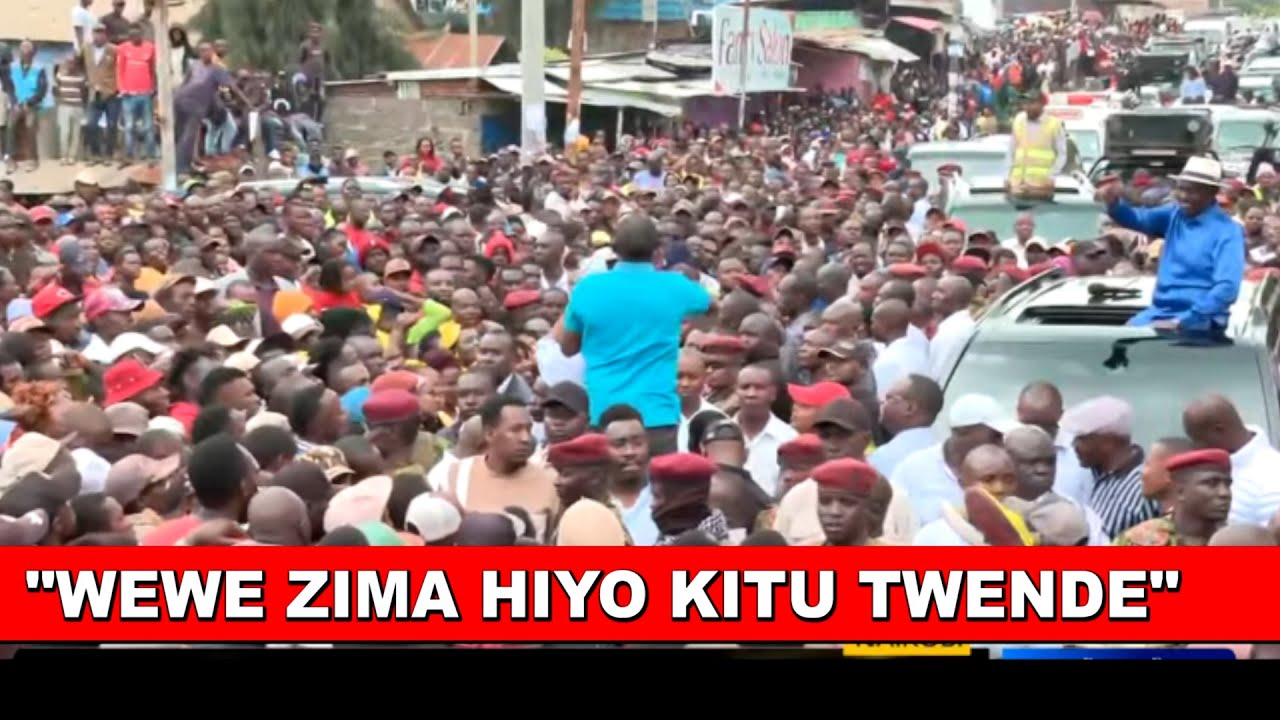 Watch drama during President Ruto's Rally in Riruta today, Ruto force ...