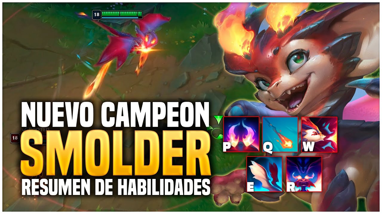 ¡NUEVO CAMPEÓN: SMOLDER - RESUMEN DE HABILIDADES IN-GAME *mejora sus ...
