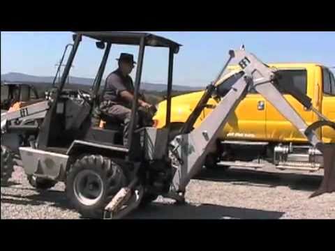 Earthforce EF-1 Loader Backhoe 2WD Gas - YouTube