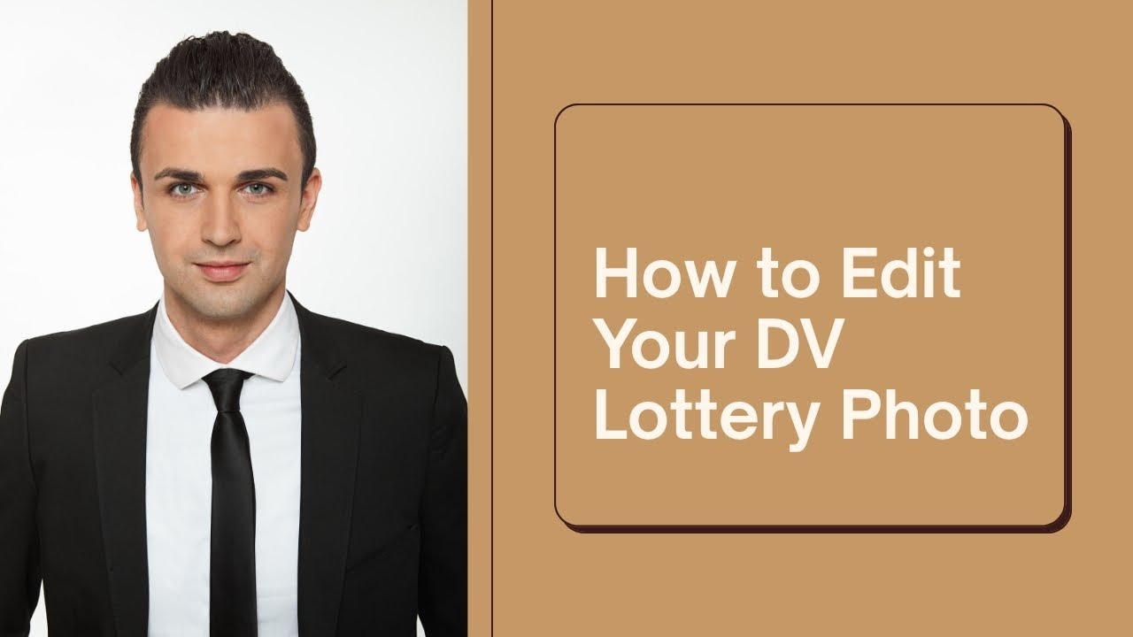 How to edit unedited DV Lottery photo - YouTube