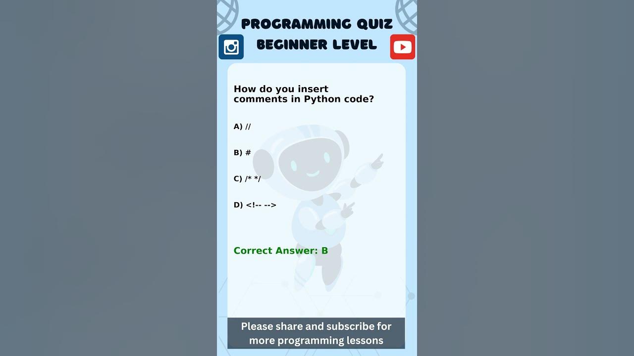 Programming Quiz - Beginner Level | Python | AI | Machine Learning | Data Science | Coding | Gen ...