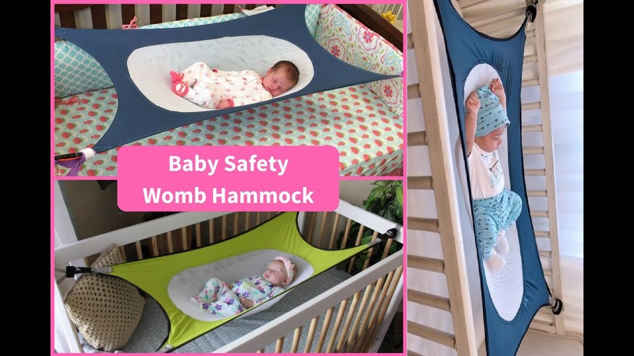 Baby Safety Womb Hammock Crescent Womb Infant Safety Bed - YouTube