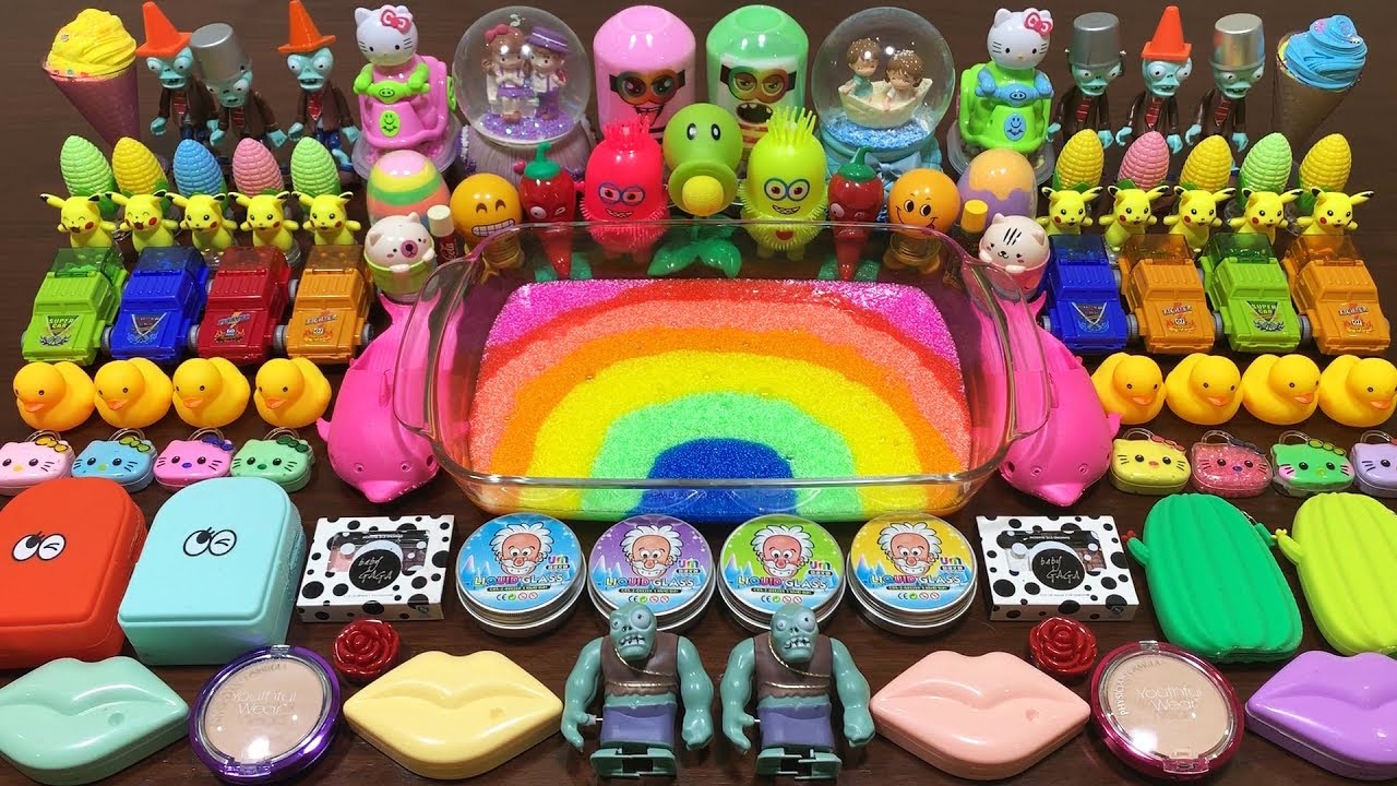 Mixing Floam and Glitter Into FLOAM Slime || Relaxing Slime Videos ...