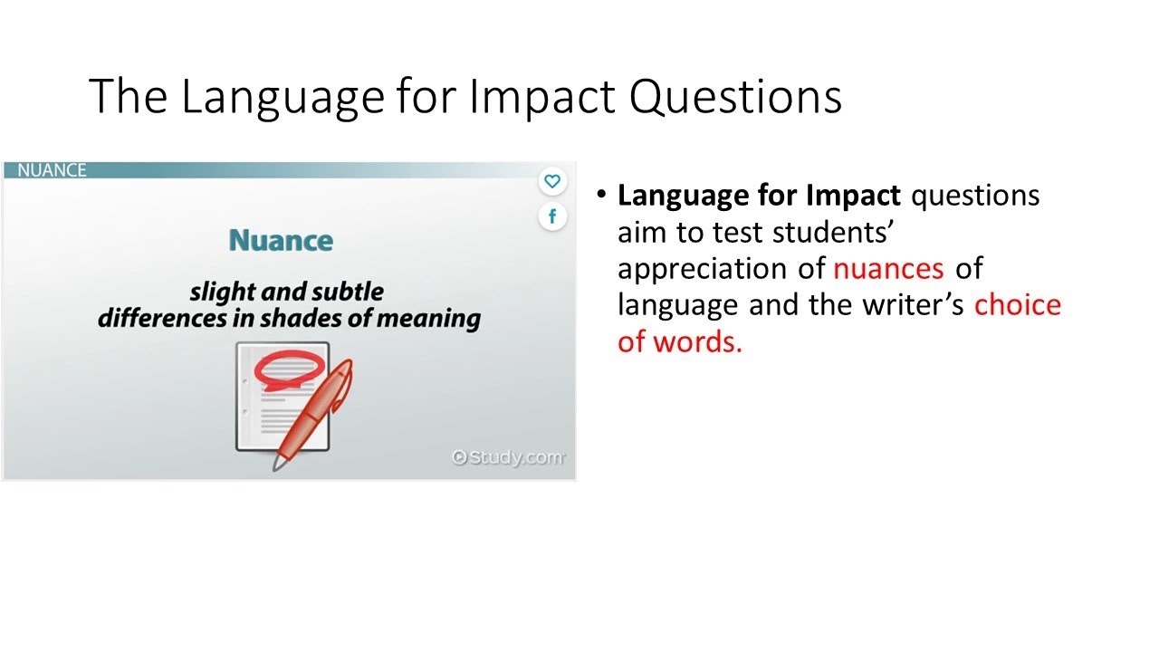 Language for Impact Questions - The Aim - YouTube