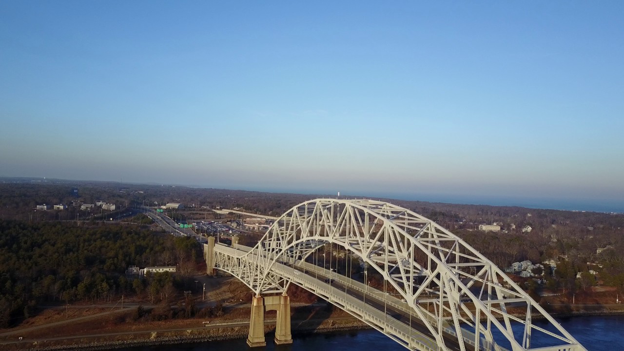 Sagamore Bridge Flyby, Cape Cod DJI Mavic Pro 4K Drone - YouTube