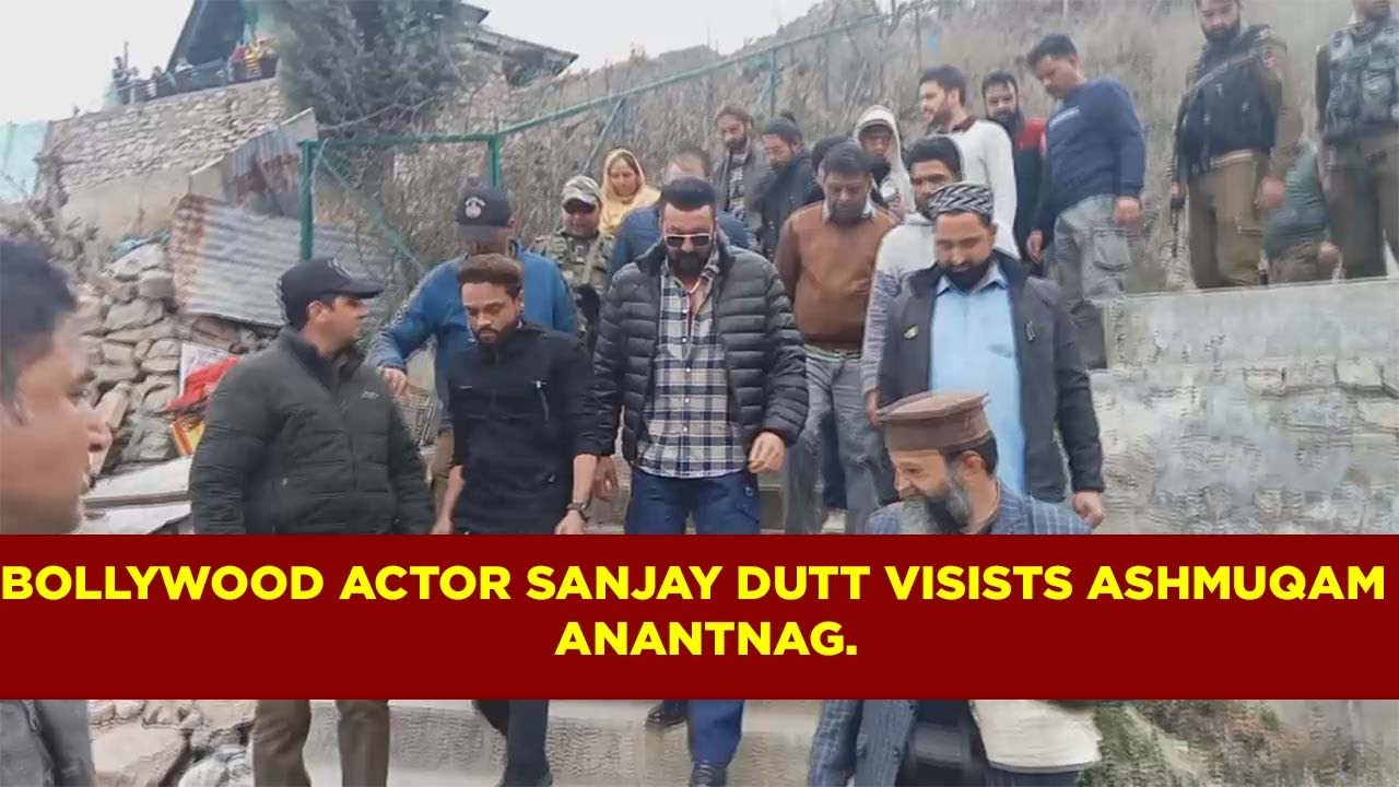 Bollywood Actor Sanjay Dutt Visists Ashmuqam Anantnag - YouTube