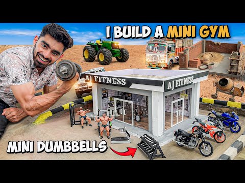 Making a Mini GYM using Rc Tractor with bricks 🧱 Amazing construction project @Aakash946 