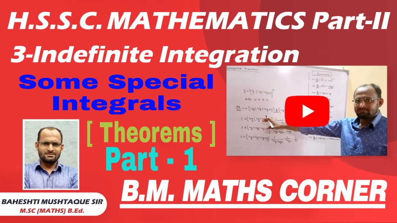 Indefinite Integration|Special Integrals|Theorems| Part 1 | Hsc Maths ...