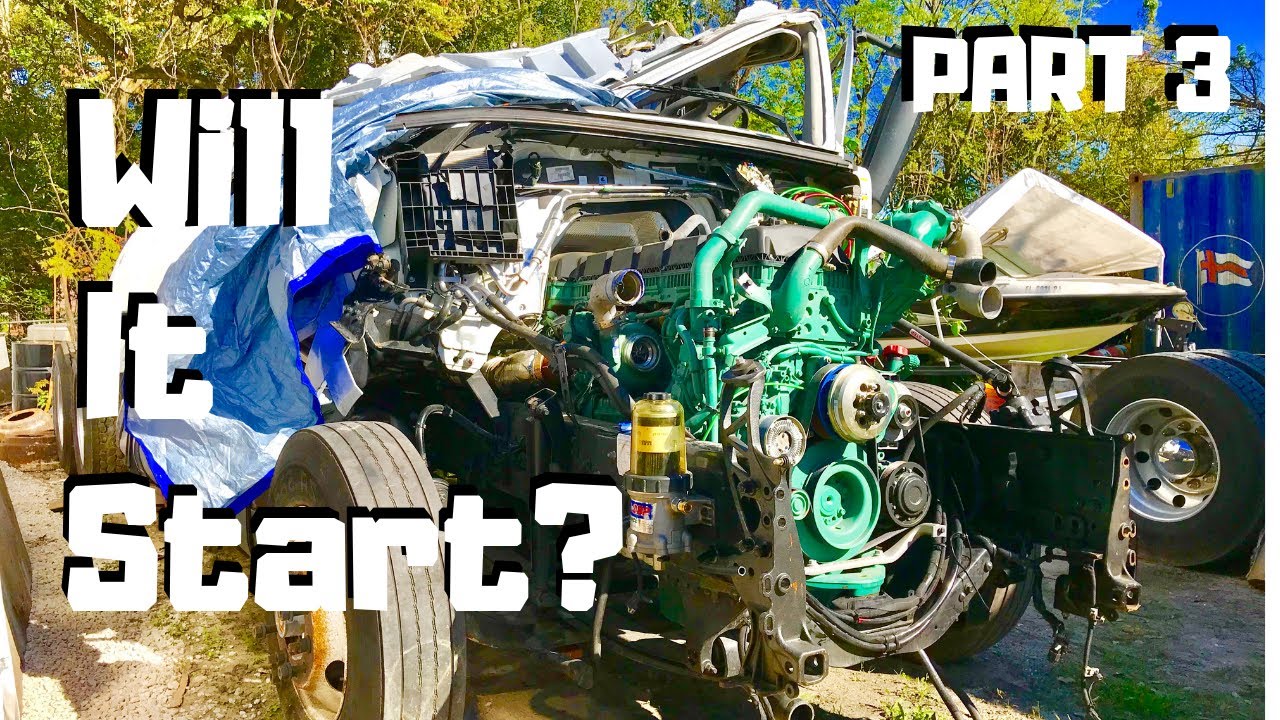 Rebuilding The CRAZY Wrecked Totaled SALVAGE 2019 VOLVO VNL Semi ...