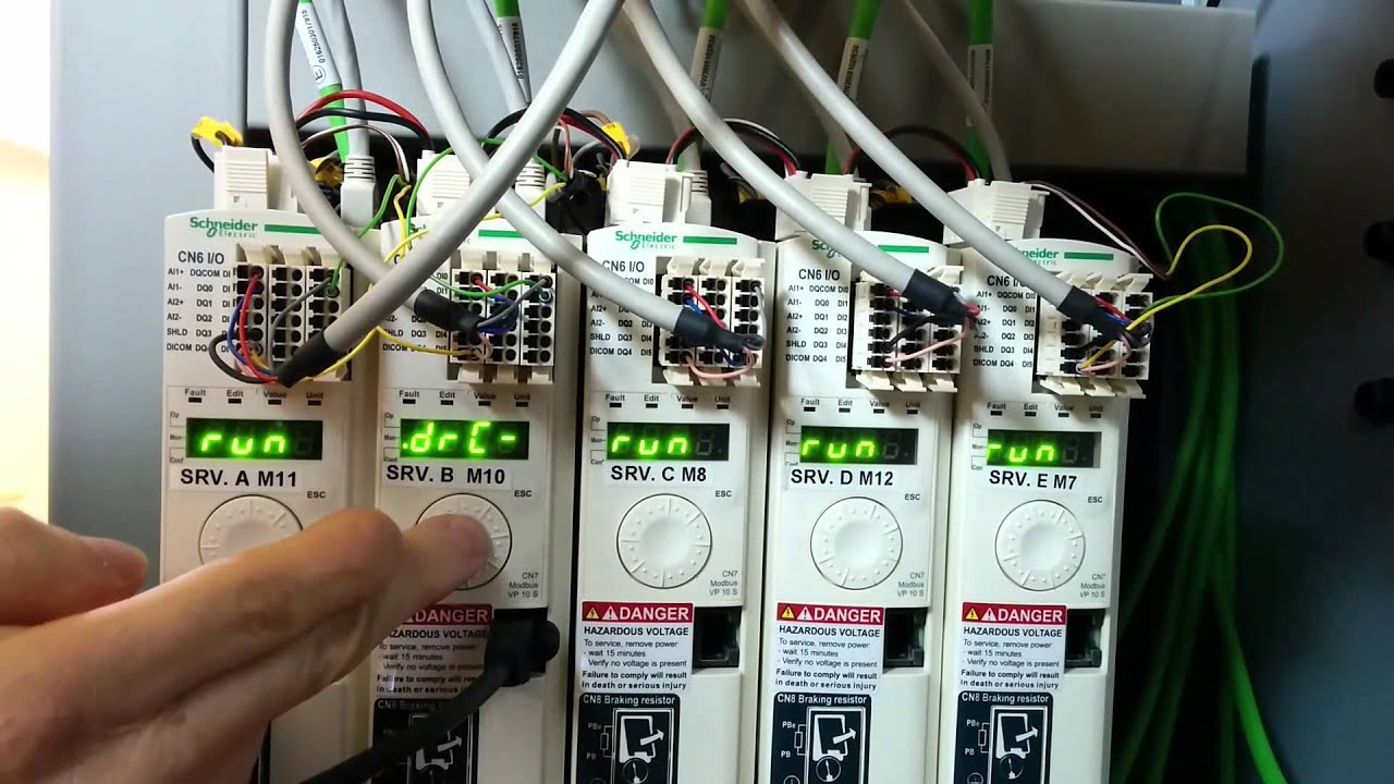 Schneider servo drive config wheel - YouTube