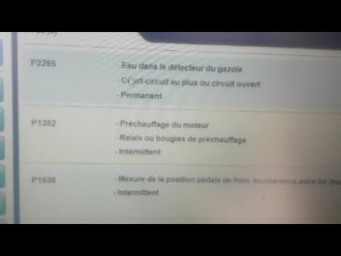 code defaut p2265 p1352 p1536 #بيجو - YouTube