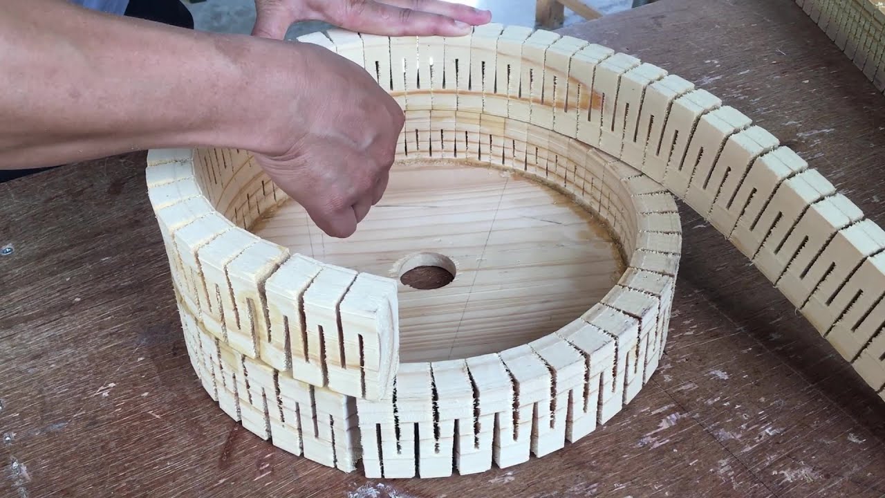 Most Amazing Craft Woodworking Skills - Beautiful Craft Lamp Design ...
