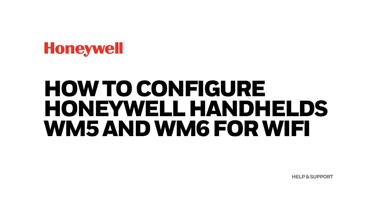 How to configure Honeywell handhelds WM5 and WM6 for WiFi - YouTube
