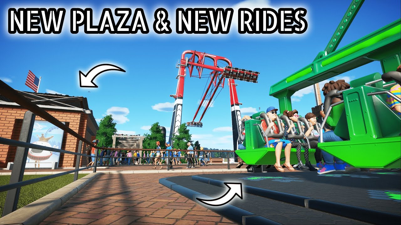 Building My First Plaza + TWO New Rides in Planet Coaster: Hard Mode ...